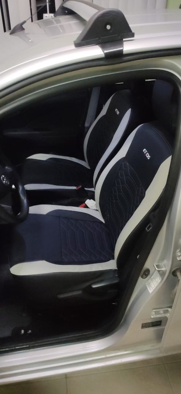 Jogo de Capas Em Couro P/ Bancos Etios Prime Costura Scorpion